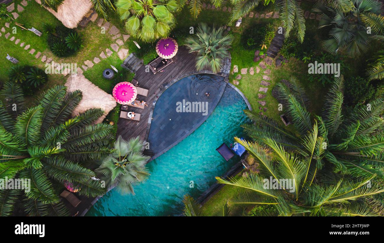 Aerial view of a scenic resort in Ubud, Bali, Indonesia Stock Photo - Alamy