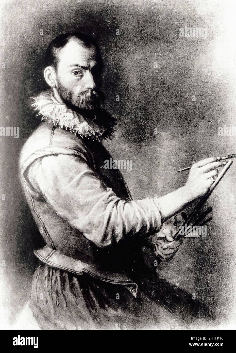 Annibale Carracci - Self Portrait 1 Stock Photo - Alamy