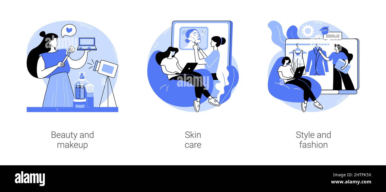 Beauty workshops isolated cartoon vector illustrations se Stock Vector ...