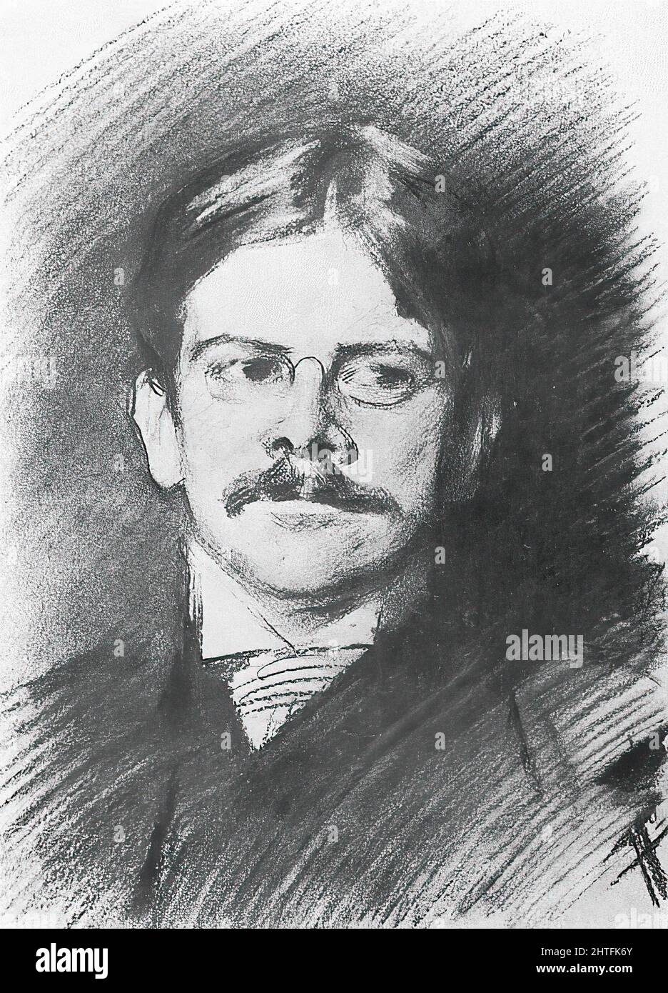 John Singer Sargent - Drawing Edwin Austin Abbey Stock Photo - Alamy