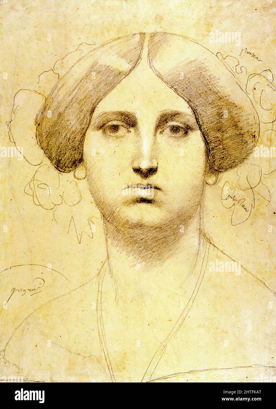 Jean-Auguste-Dominique Ingres - Study Baronne James De Rothschild Born ...