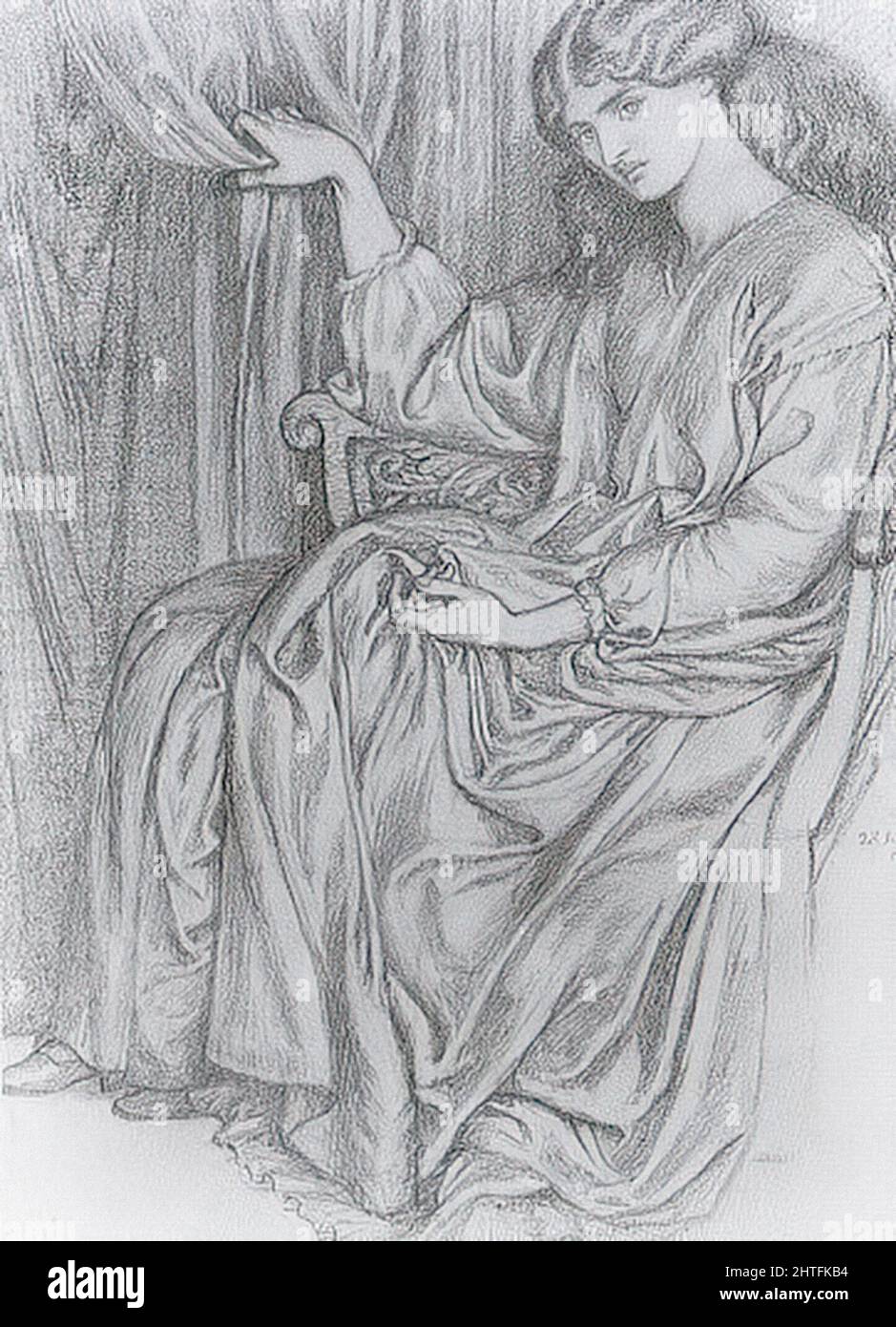 Dante gabriel rossetti sketch hi-res stock photography and images - Alamy