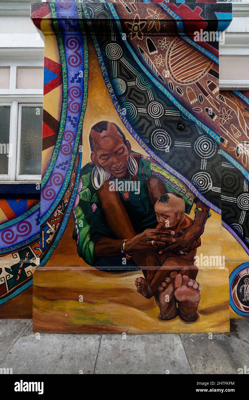 Super cool graffiti mural painted in the mission district art scene in ...
