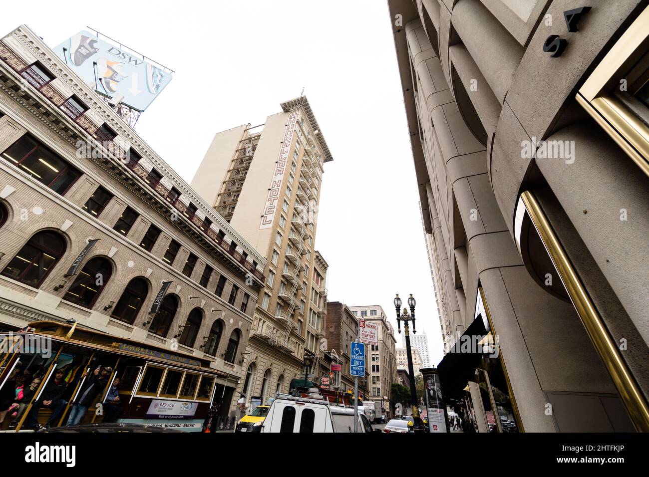 High rise apartment buildings with beige color and dark brown color in ...