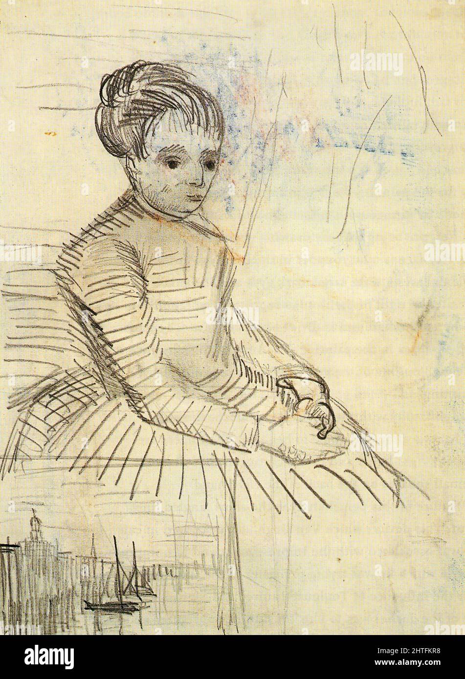 Vincent Van Gogh - Study Woman Sitting Cradle 1887 Stock Photo - Alamy