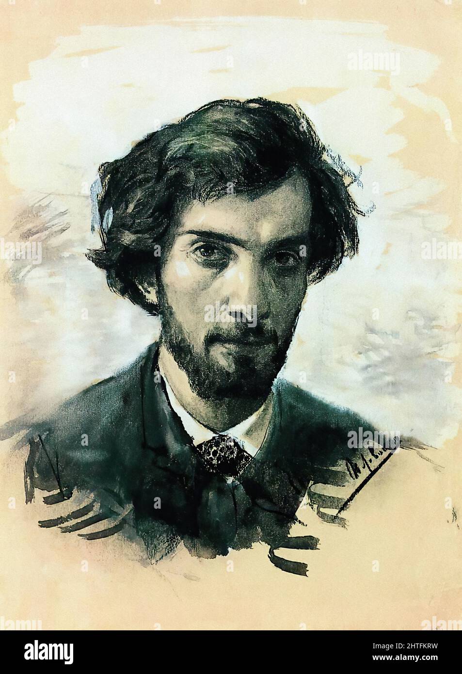 Isaac Levitan - Self Portrait C 1885 Stock Photo - Alamy