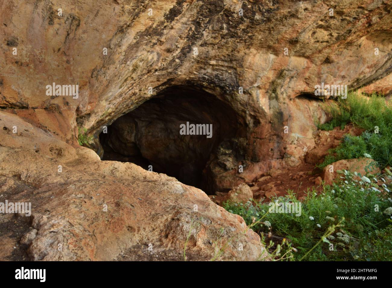 Limestone cave in Birzebbuga, Malta Stock Photo - Alamy