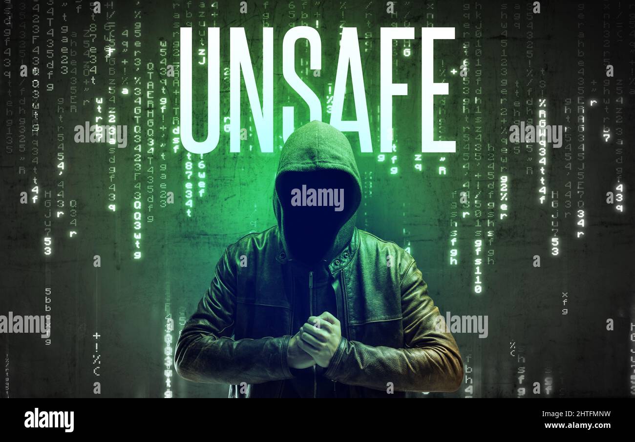Faceless hacker with inscription concept Stock Photo - Alamy Faceless hacker with inscription concept Stock Photo - Alamy