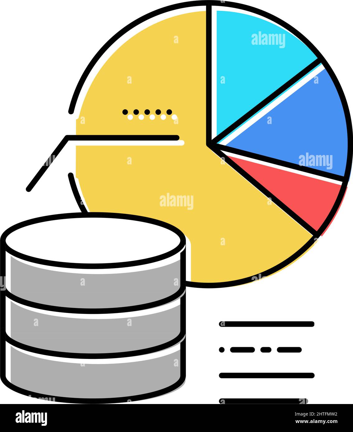 visualization digital processing color icon vector illustration Stock ...