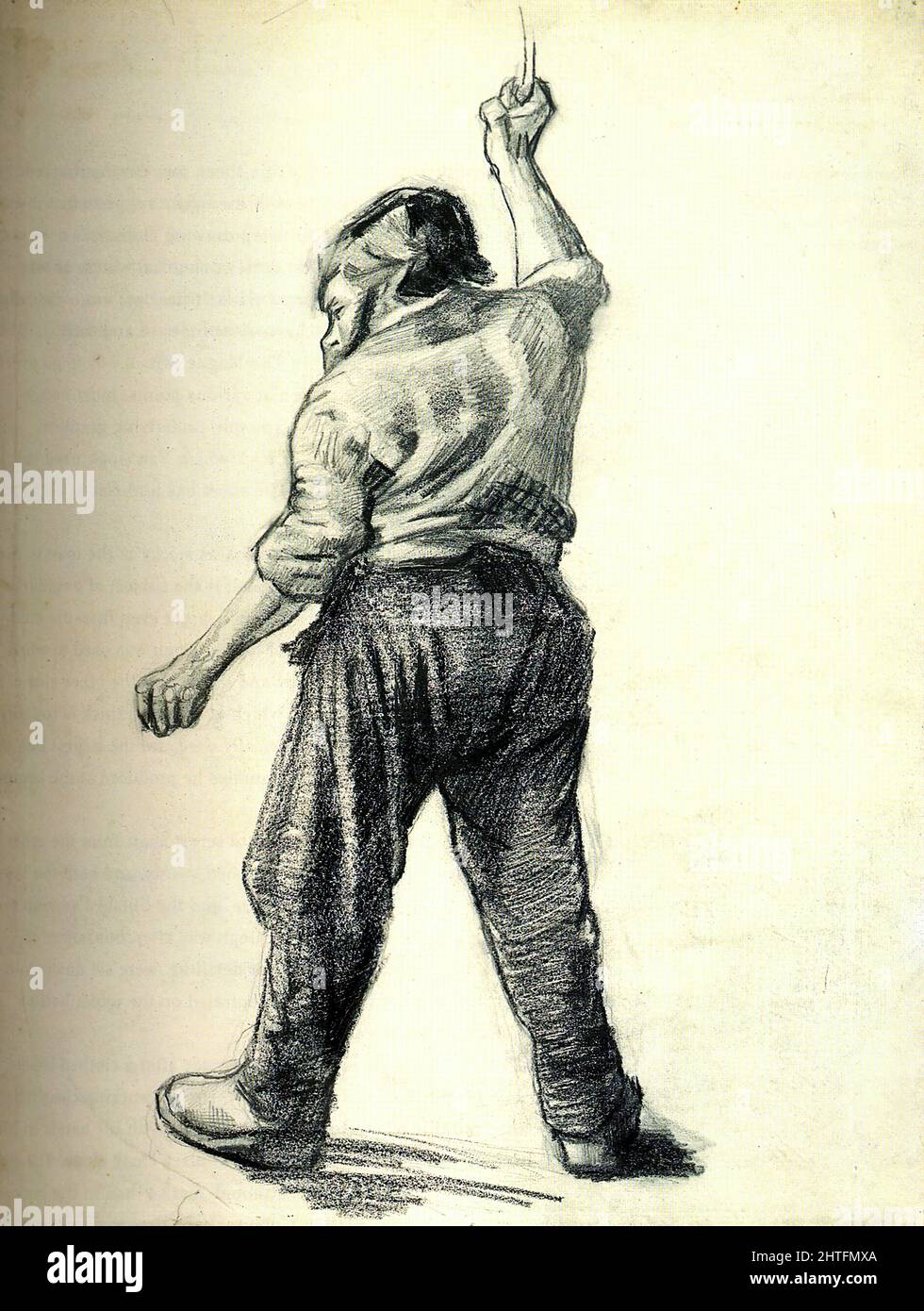 Vincent Van Gogh - Standing Man Seen Back 1886 Stock Photo - Alamy