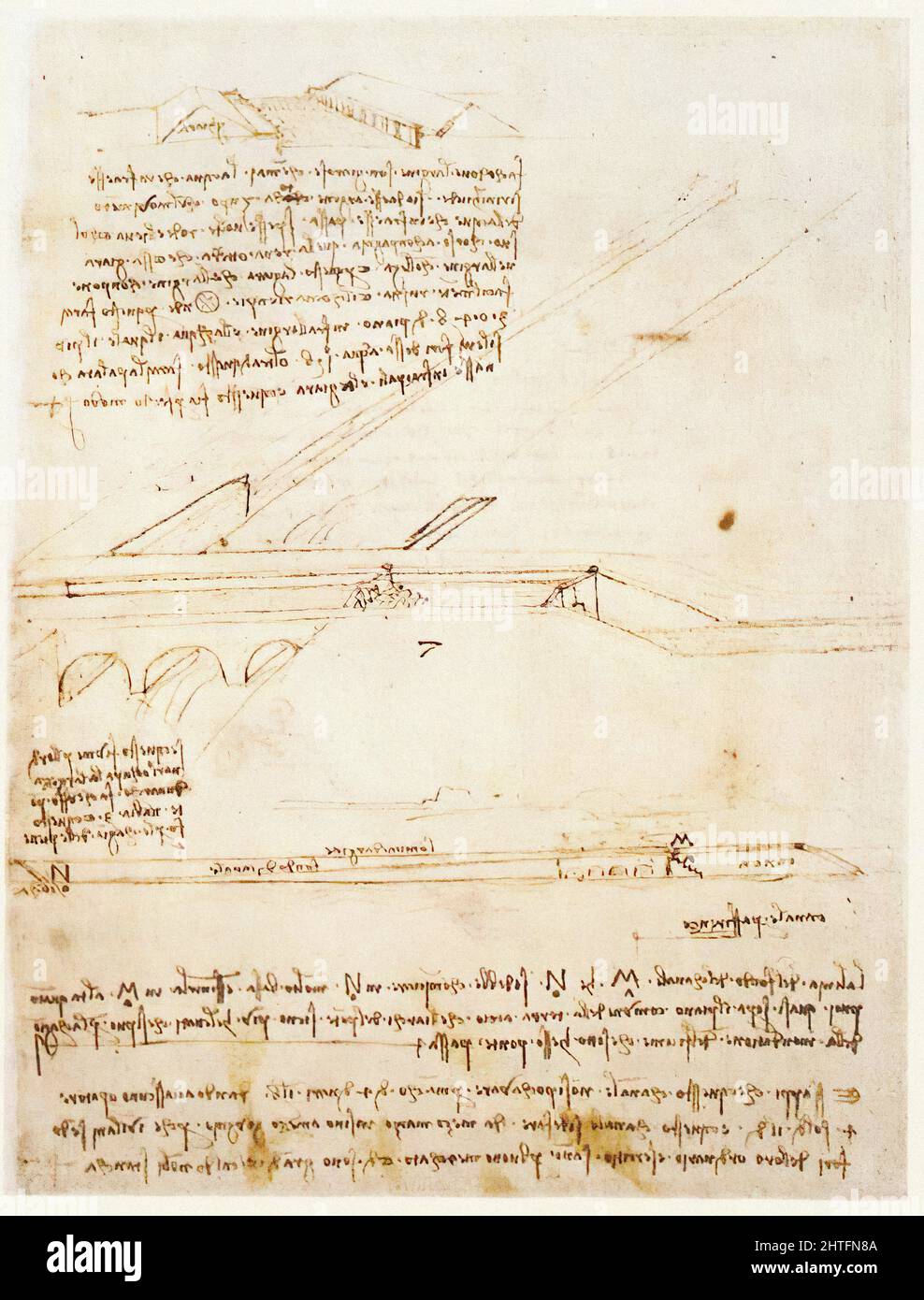 Leonardo Da Vinci - Canal Bridge C 1495 Stock Photo - Alamy