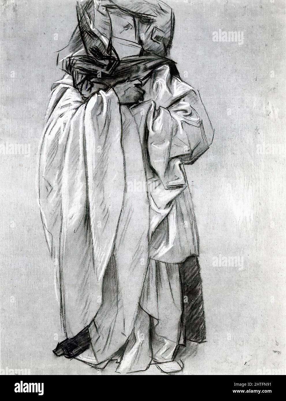 John Singer Sargent - Study Ezekiel Frieze Prophets C 1891 Stock Photo ...