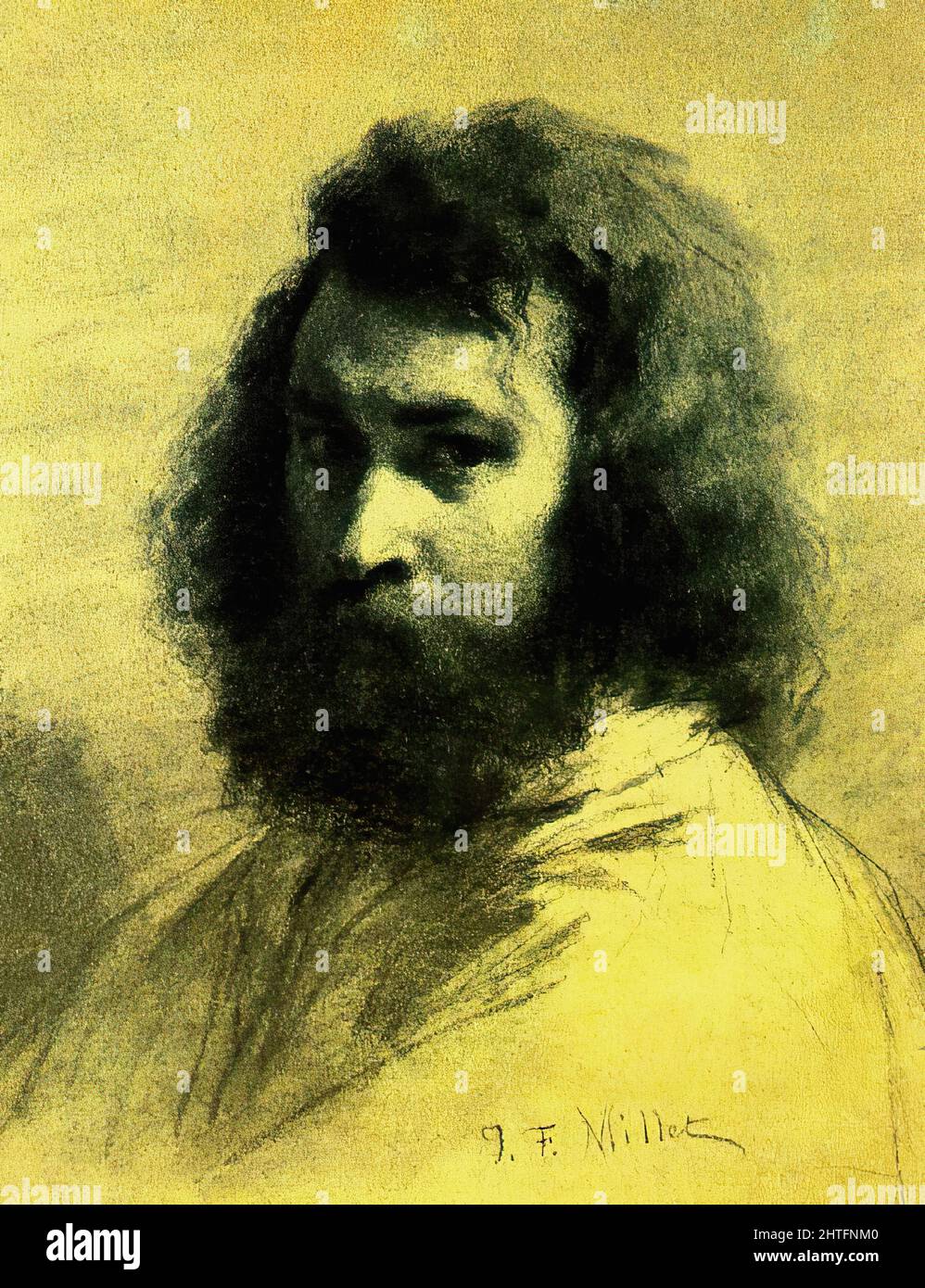 Jean-François Millet - Self Portrait Stock Photo - Alamy