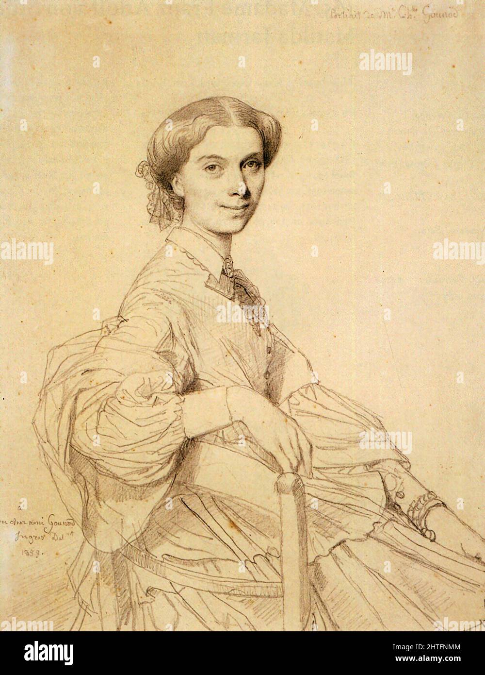 Jean-Auguste-Dominique Ingres - Madame Charles Gounod Born Ann ...