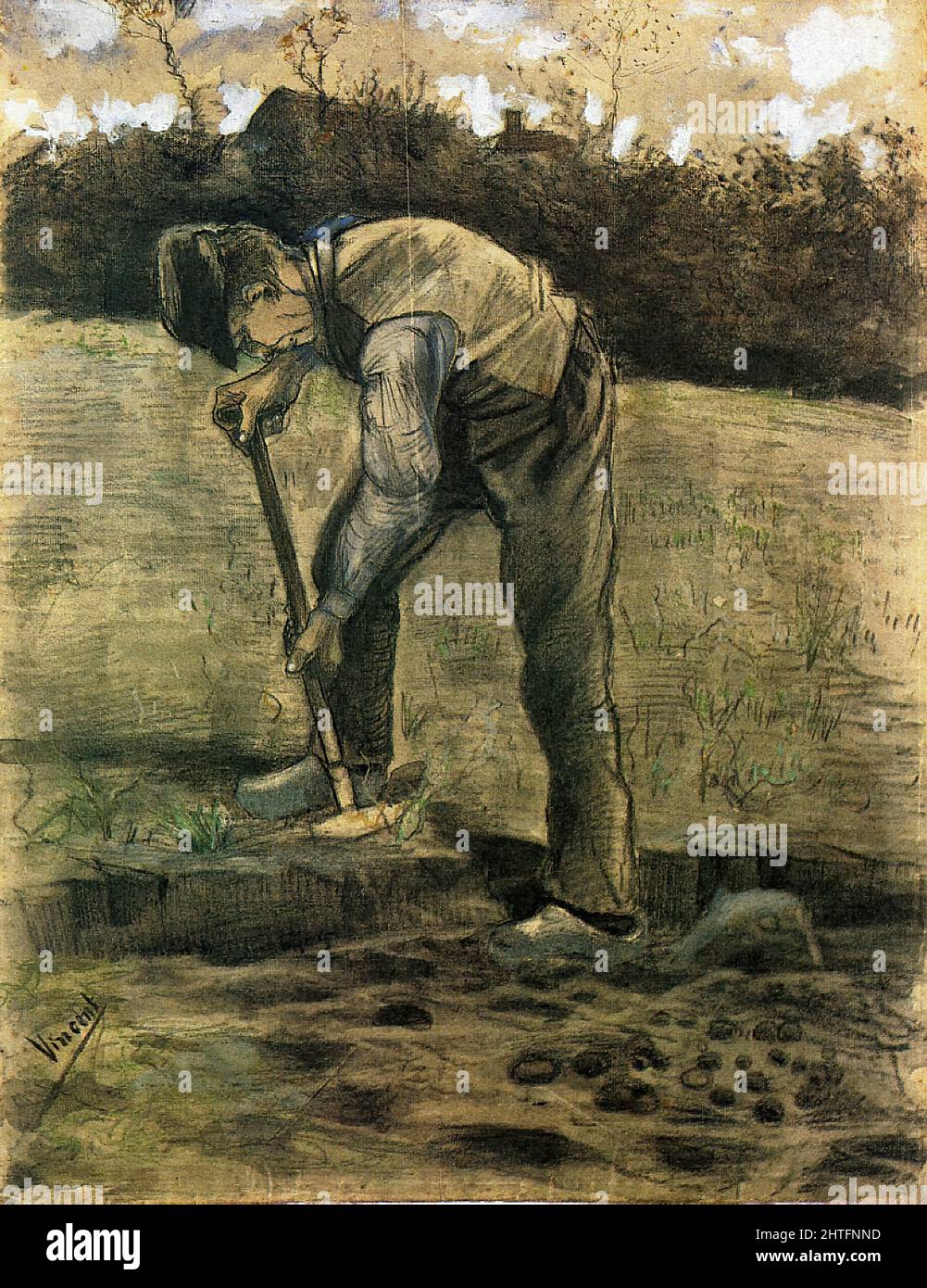 Digger drawing sketch hi-res stock photography and images - Alamy