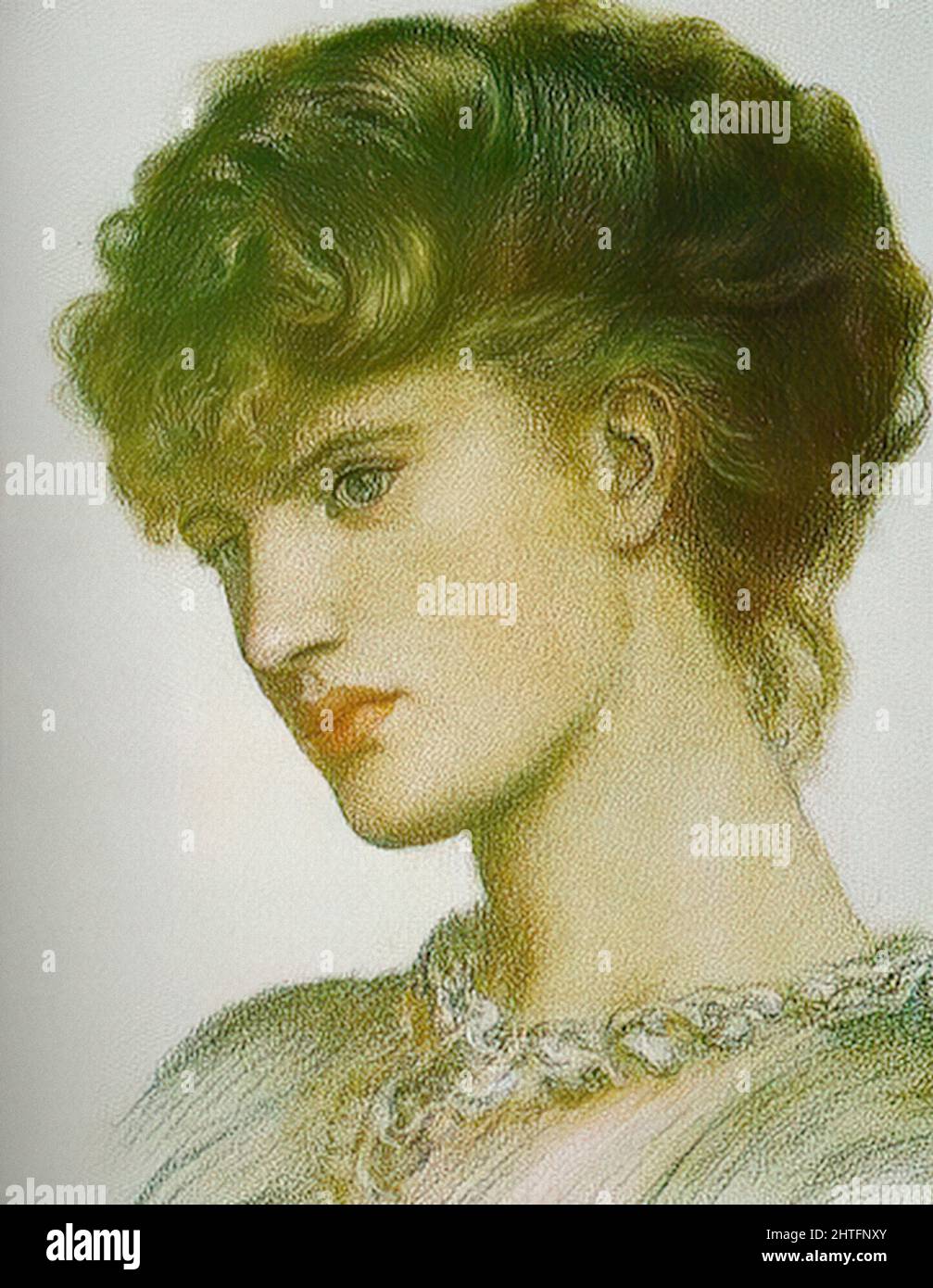 Dante Gabriel Rossetti - Portrait Lady 18 Stock Photo - Alamy