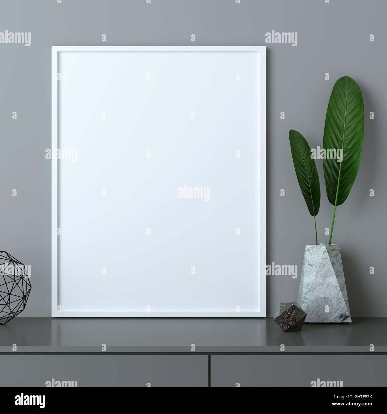 Mockup empty picture for a living room Stock Photo - Alamy