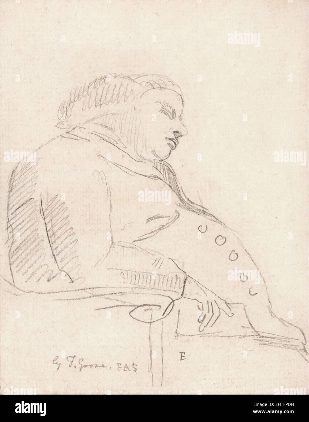 Paul Sandby - Francis Grose Asleep in a Chair Stock Photo - Alamy