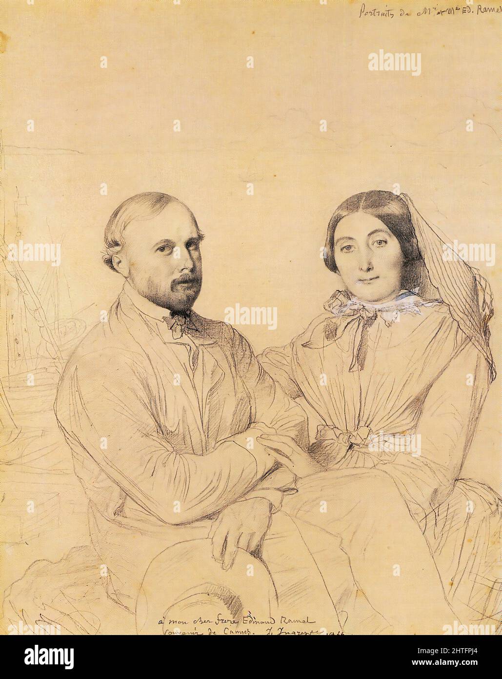 Jean-Auguste-Dominique Ingres - Edmond Ramel His Wife Born Irm ...