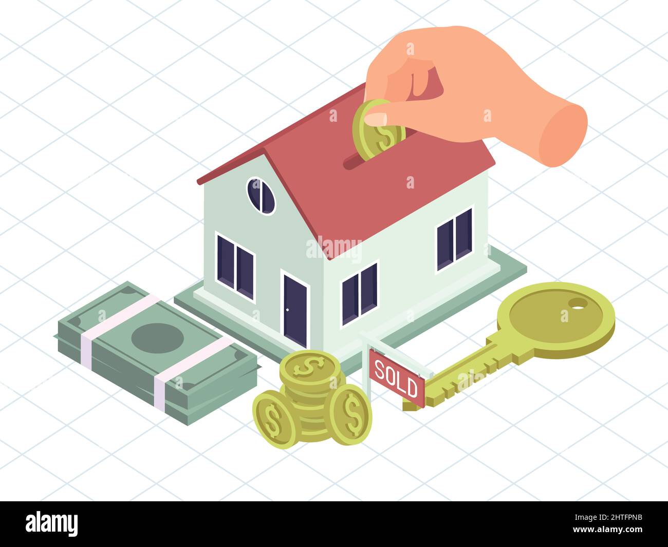 hand saving in house real estate Stock Vector Image & Art - Alamy