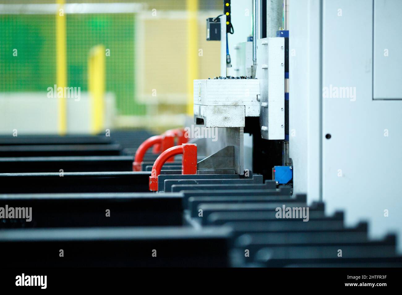 Closeup shot of the details of machinery for metal fabrication Stock ...