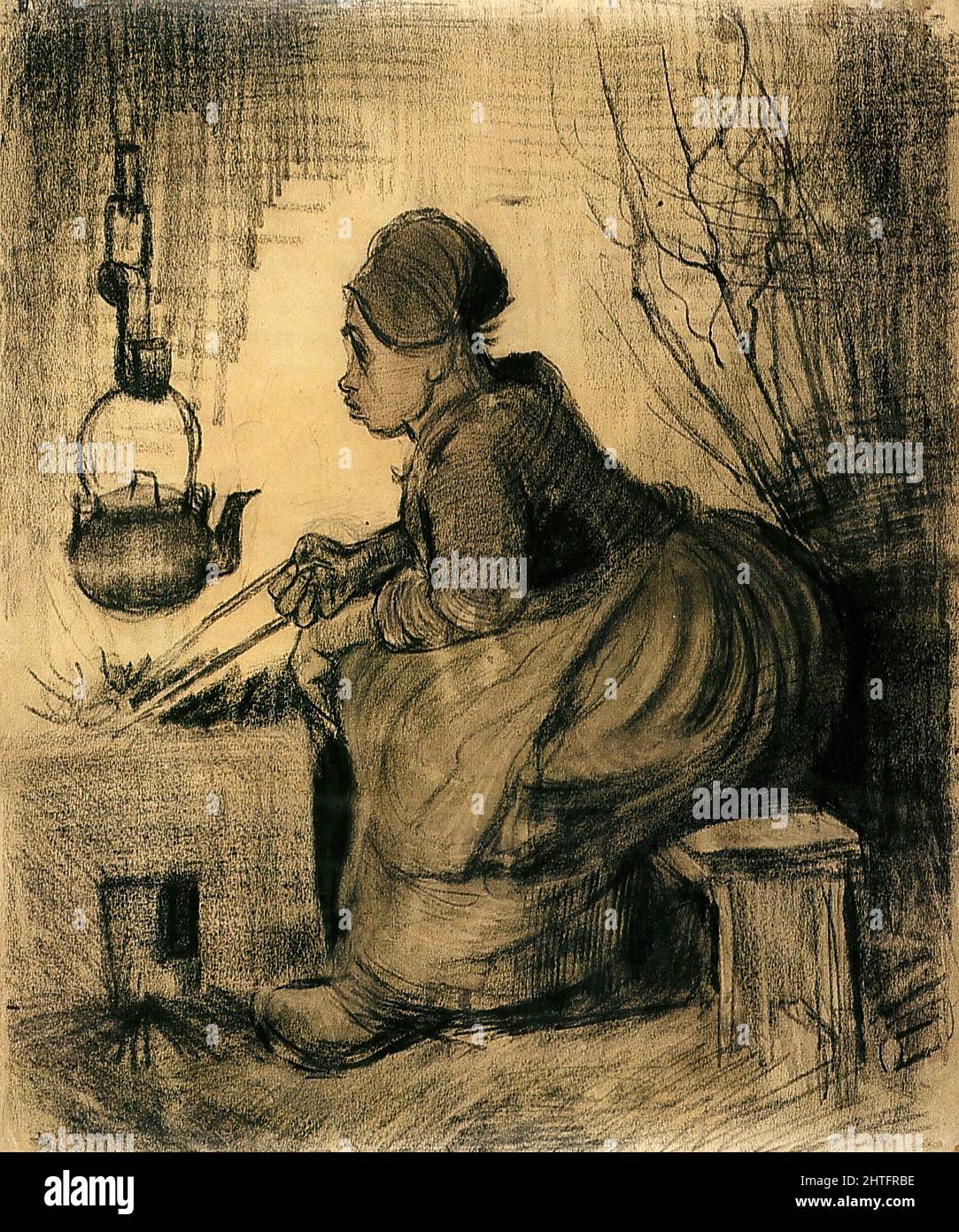 Vincent Van Gogh - Woman Hearth 1885 Stock Photo - Alamy