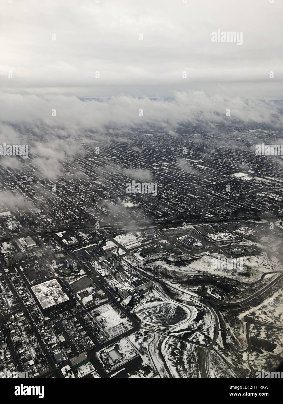 Aerial vertical shot of a landmark from an airplane Stock Photo - Alamy