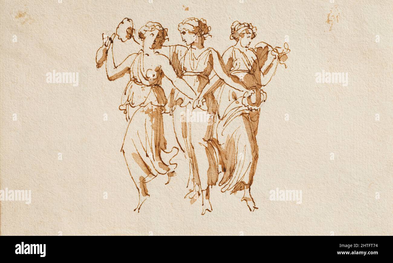 Bertel Thorvaldsen - Three Dancing Bacchantes Stock Photo - Alamy
