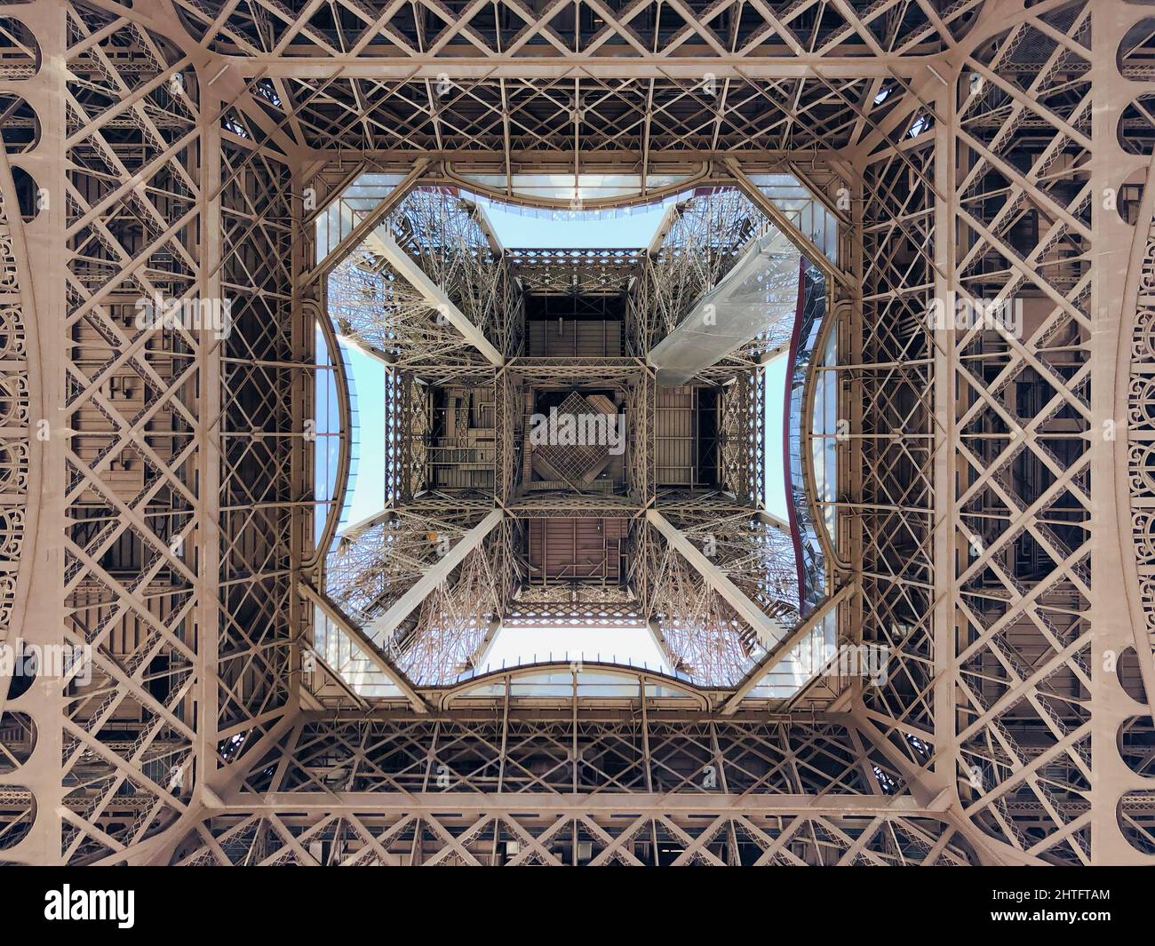 Low angle shot of the Eiffel Tower in Paris, France Stock Photo - Alamy