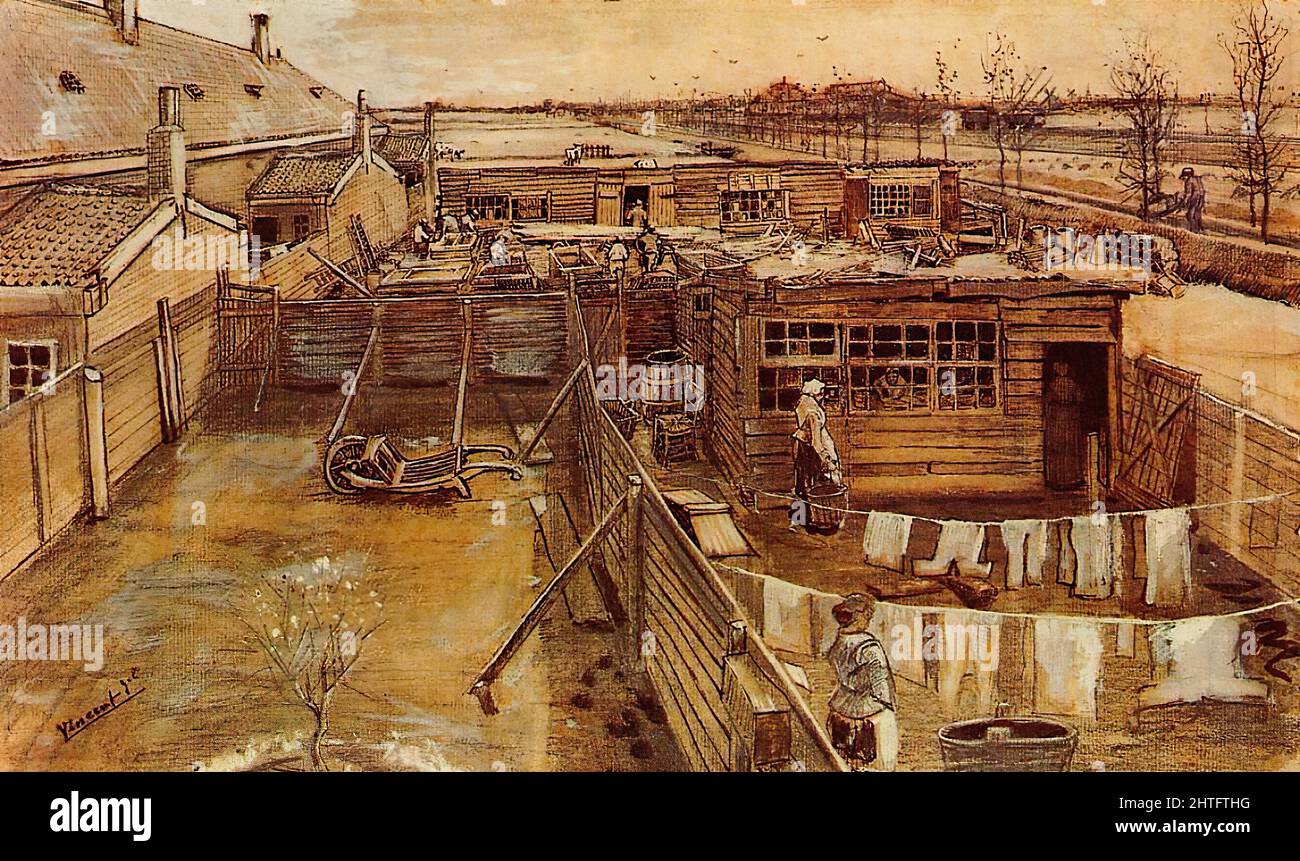 Vincent Van Gogh - Carpenter S Workshop Seen Artist S Studio 1882 Stock ...
