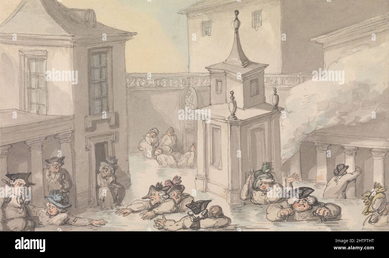 Thomas Rowlandson - Comforts of Bath- The Bath Stock Photo - Alamy