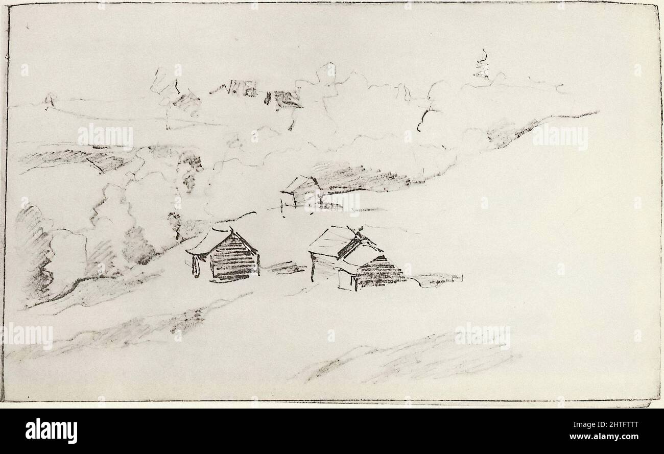 Isaac Levitan - Village Ravine C 1895 Stock Photo - Alamy