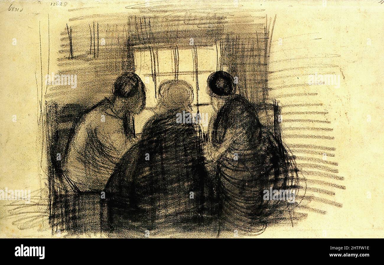 Vincent Van Gogh - Three People Sharing Meal 1885 Stock Photo - Alamy