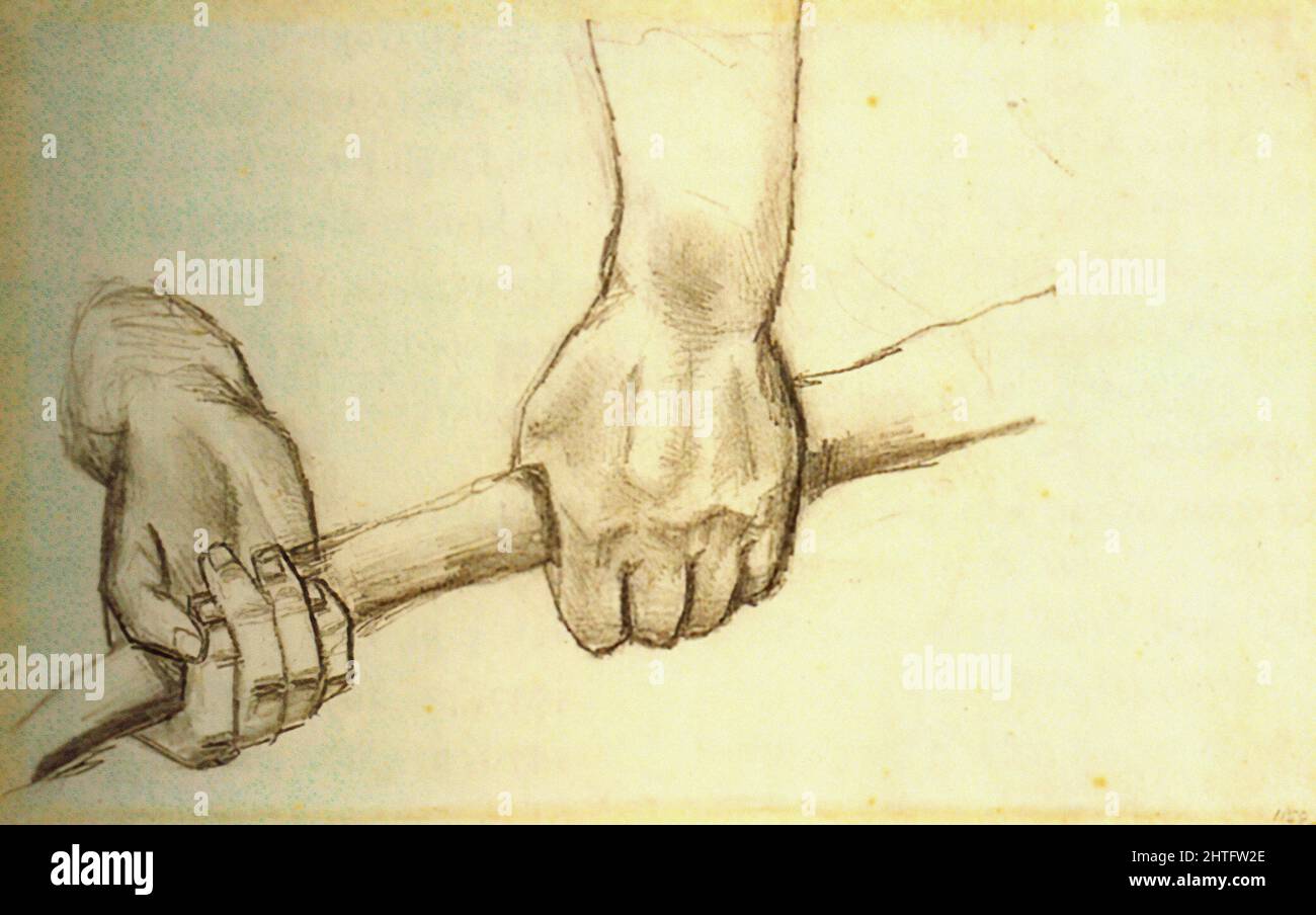 Vincent Van Gogh - Two Hands with Stick Stock Photo - Alamy