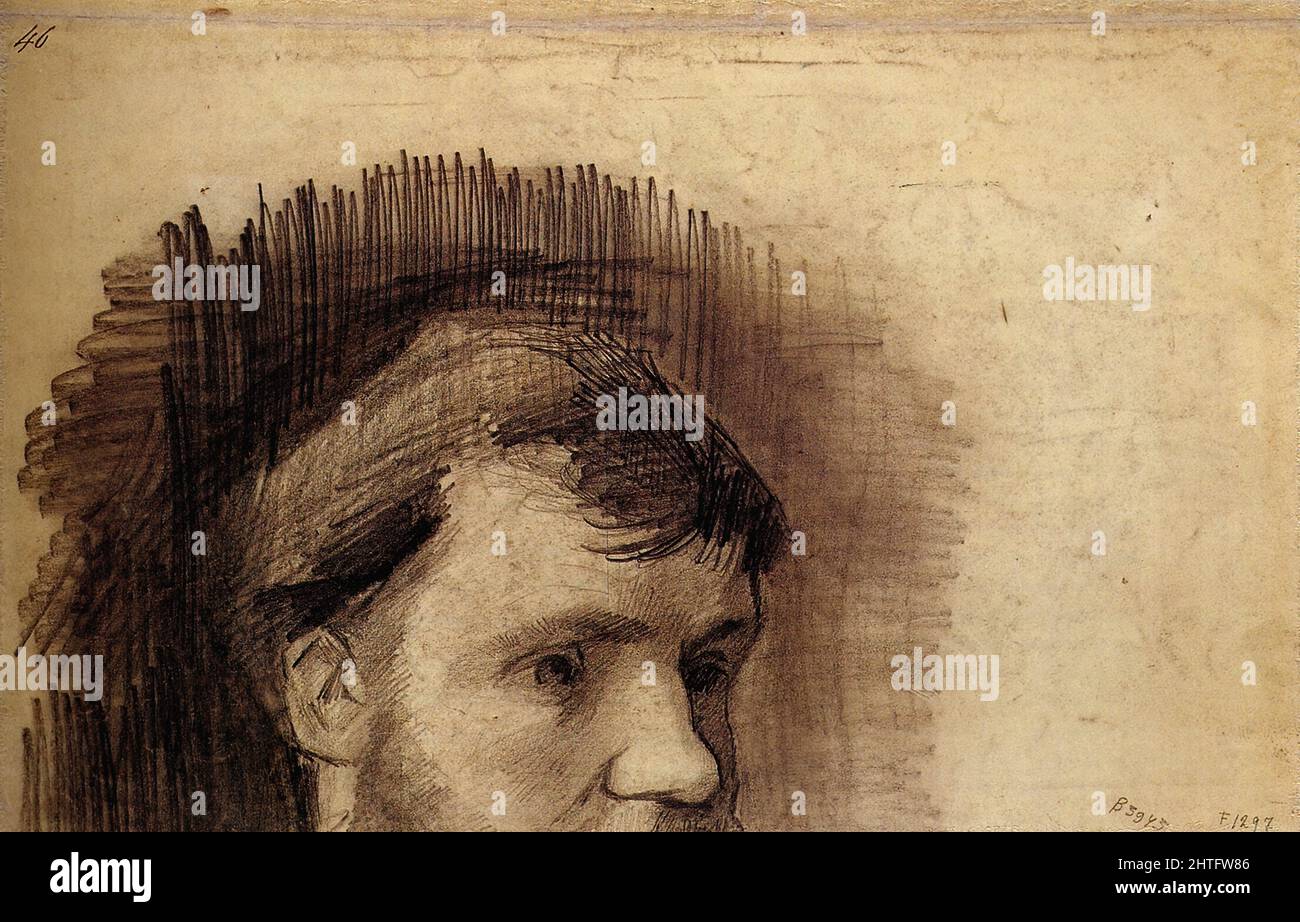 Vincent Van Gogh - Part Portrait Anthon Van Rappard 1884 Stock Photo ...