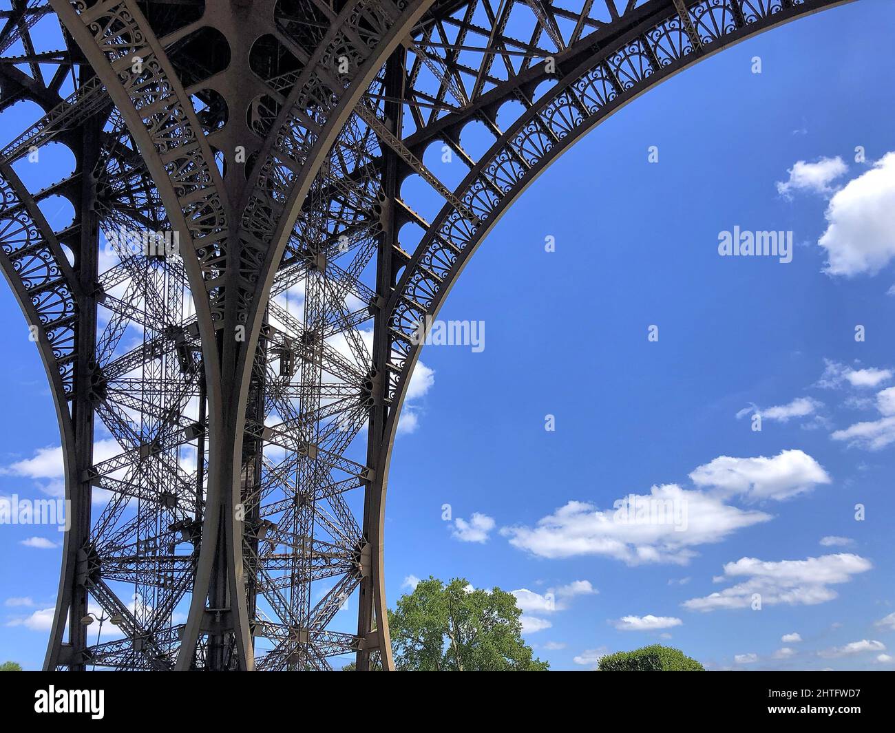 Column of the Eiffel Tower in Paris, France Stock Photo - Alamy