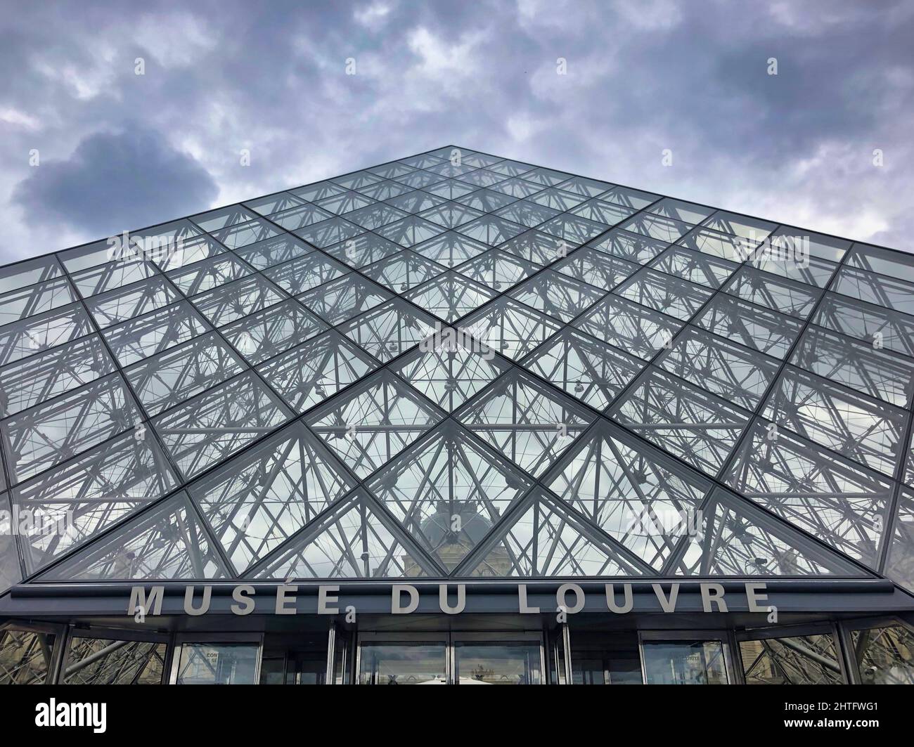 Low angle shot of the Louvre Museum in Paris, France Stock Photo - Alamy