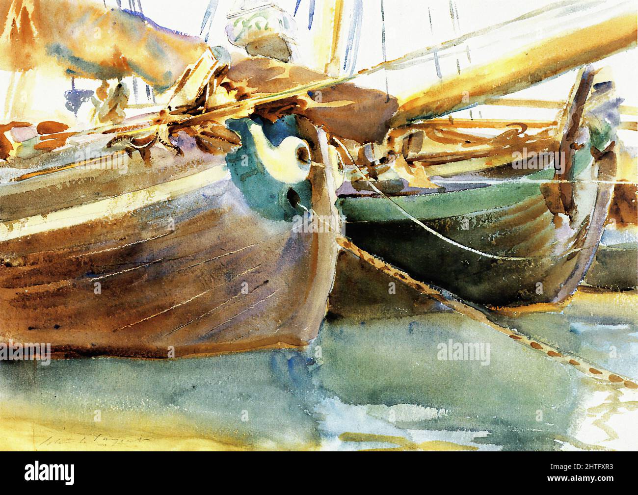 John Singer Sargent - Boats Venice 1903 Stock Photo - Alamy