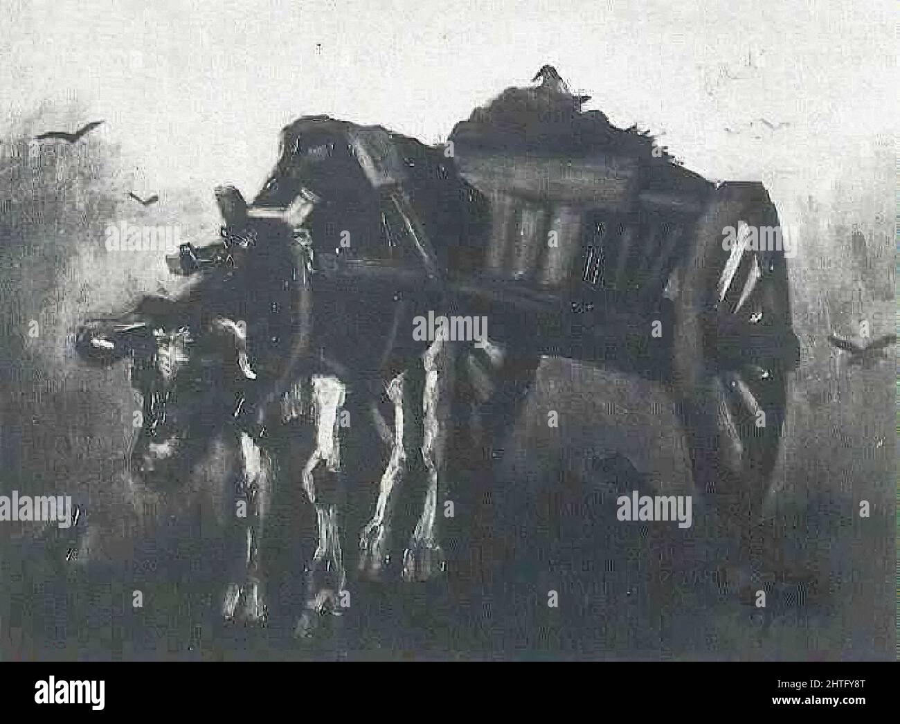 Vincent Van Gogh - Cart with Black Ox 1884 Stock Photo - Alamy