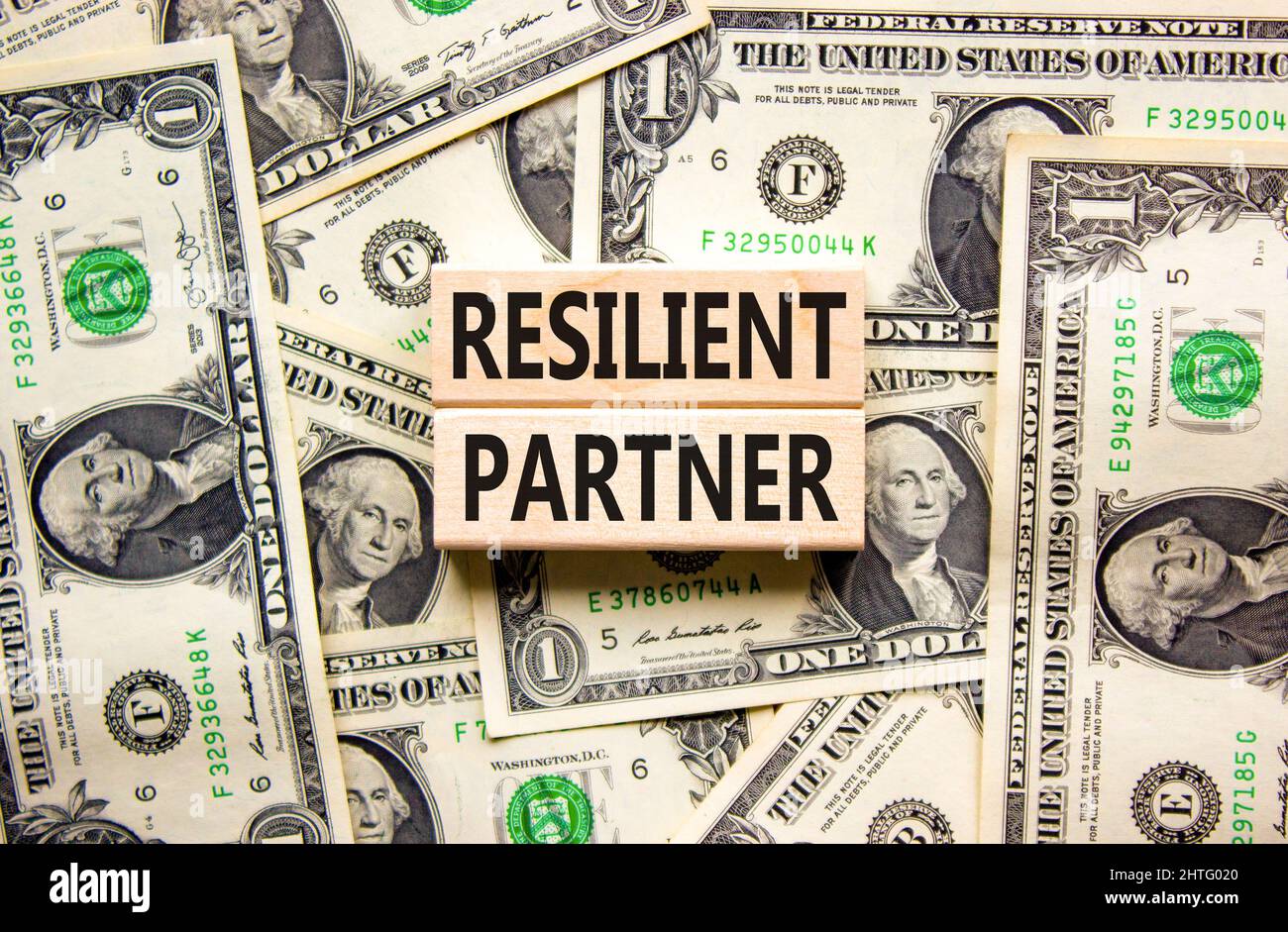 Resilient partner symbol. Concept words Resilient partner on wooden ...
