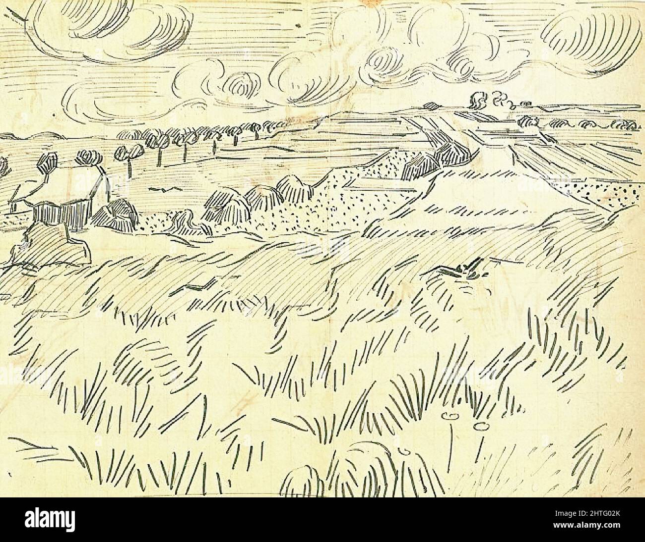 Vincent van gogh wheat fields hi-res stock photography and images - Alamy