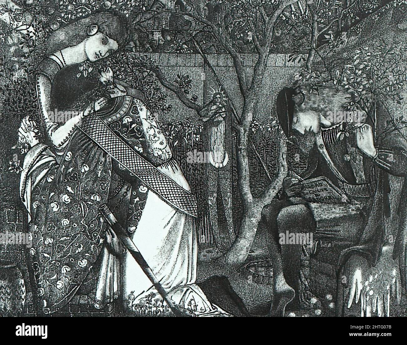 Edward Burne-Jones (1833-1898) - Knight S Farewell 1858 Stock Photo - Alamy