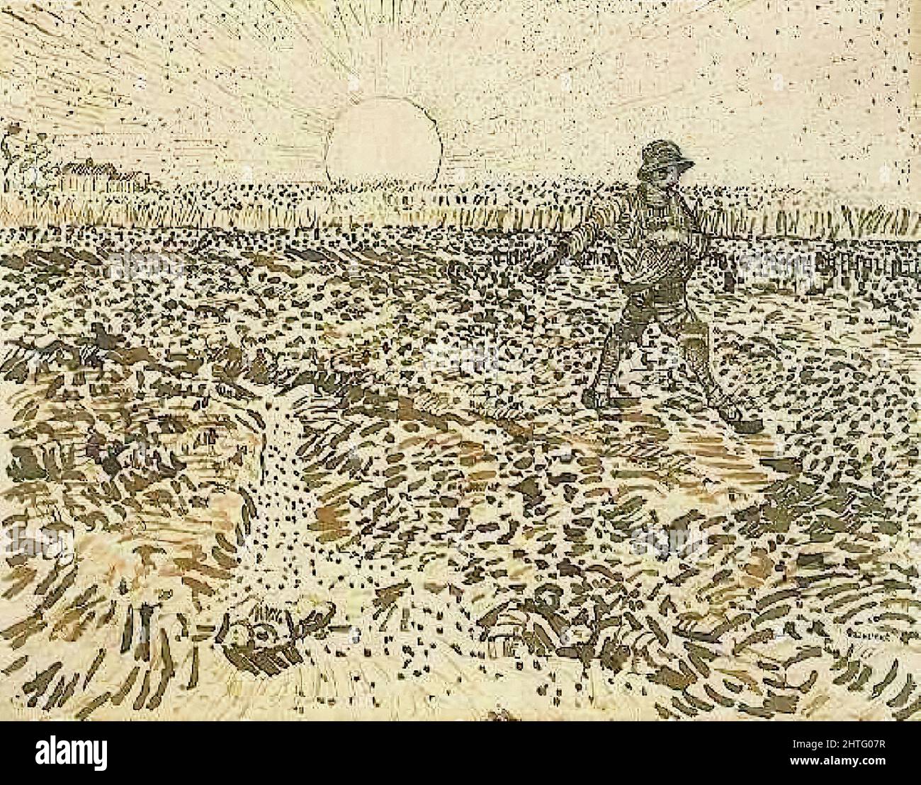 Vincent Van Gogh - Sower with Setting Sun 1888 Stock Photo - Alamy