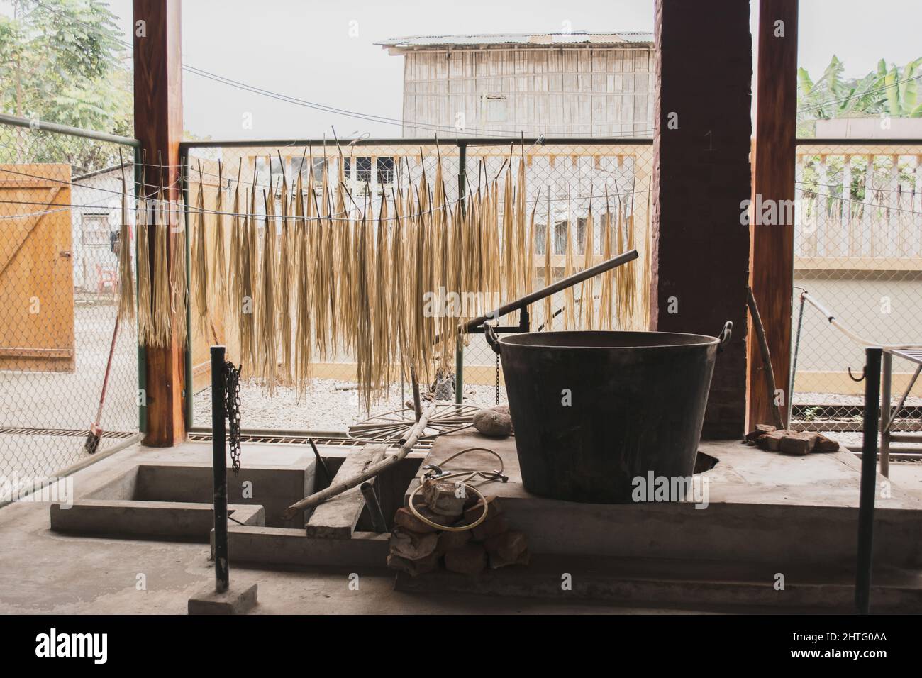 Bunch of farming tools and objects in an outdoor shed Stock Photo - Alamy