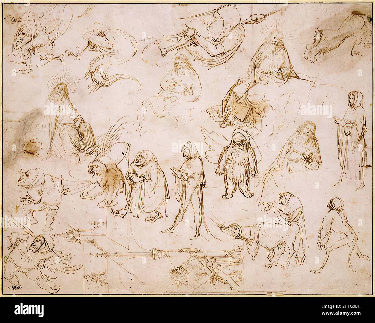 Hieronymus Bosch - Sketches Temptation St Anthony Stock Photo - Alamy