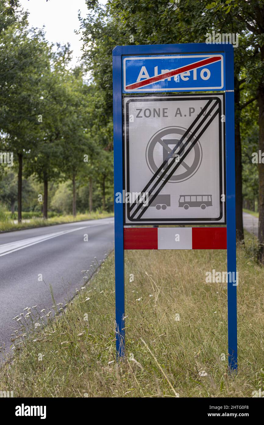 Dutch traffic city limit sign Stock Photo - Alamy