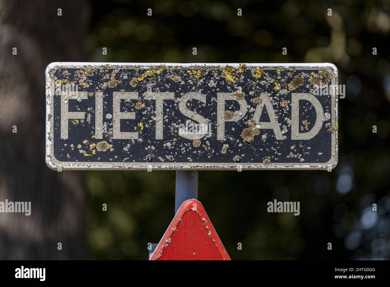 Dutch bike path traffic sign Stock Photo - Alamy
