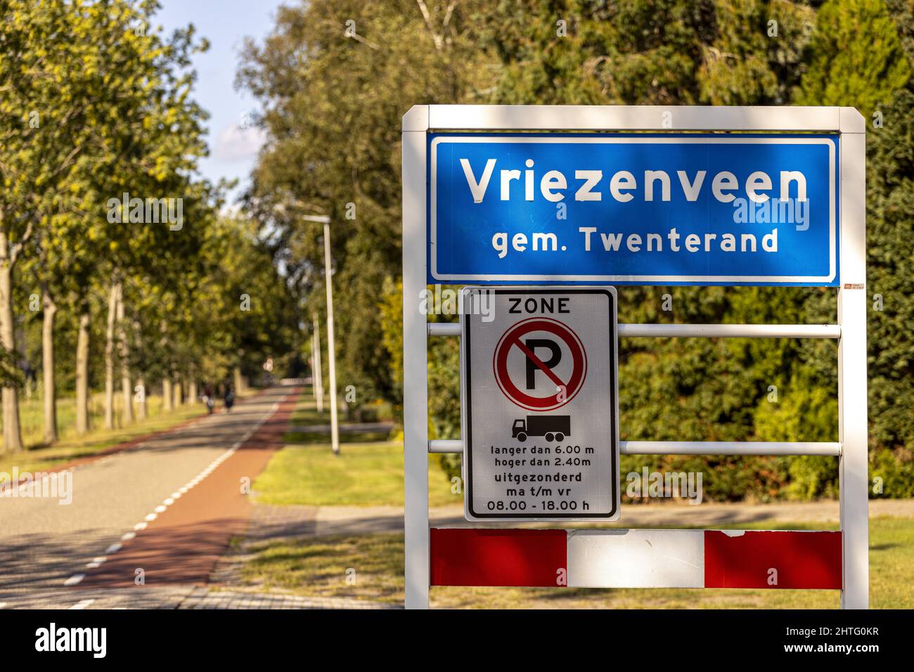 Dutch traffic city limit sign Stock Photo - Alamy