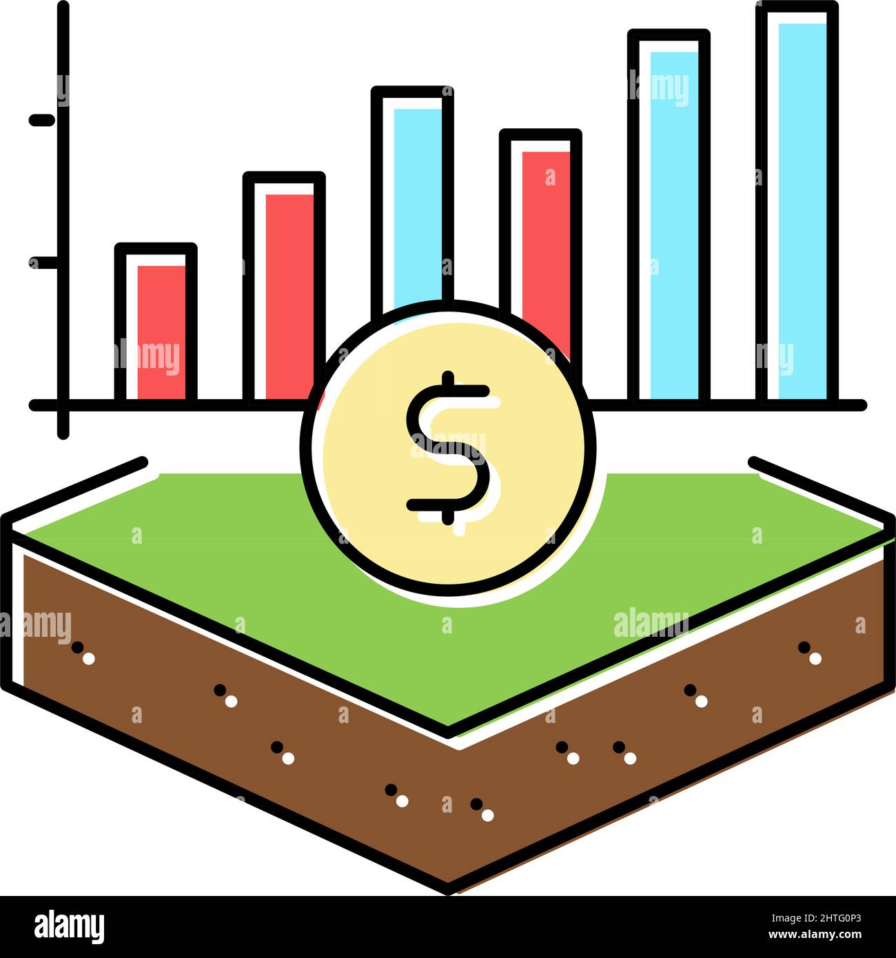 investment land color icon vector illustration Stock Vector Image & Art ...
