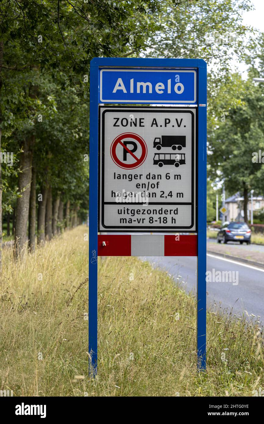 Dutch traffic city limit sign Stock Photo - Alamy